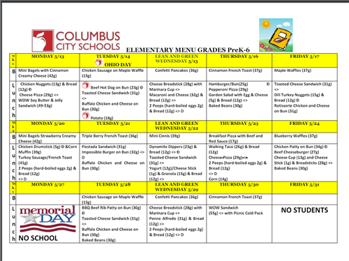 Lunch Menus / Lunch Menu