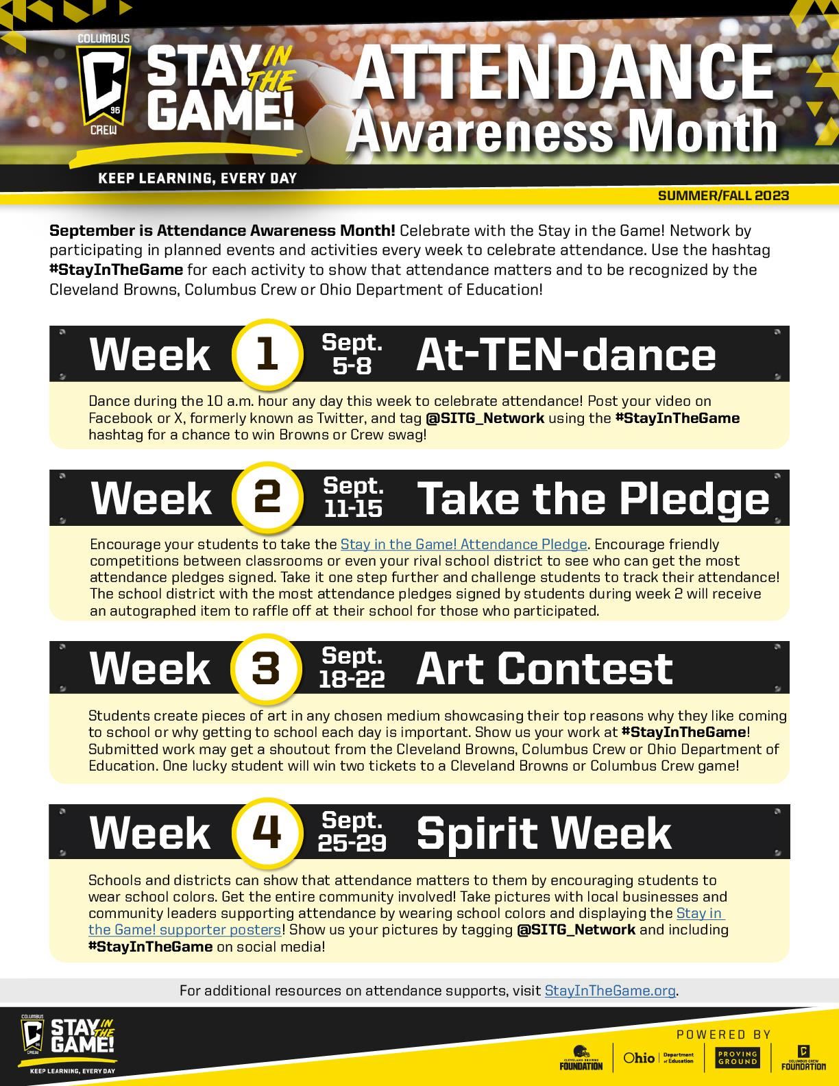 Stay In The Game Attendance Partnership / Home